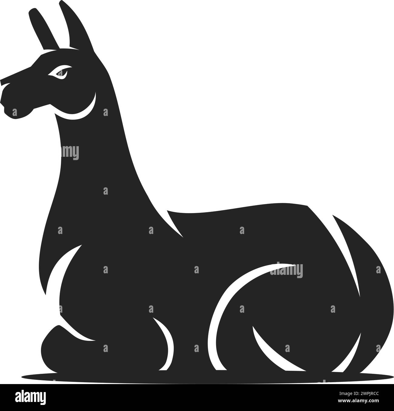 Llama Logo template Isolated. Brand Identity. Icon Abstract Vector ...