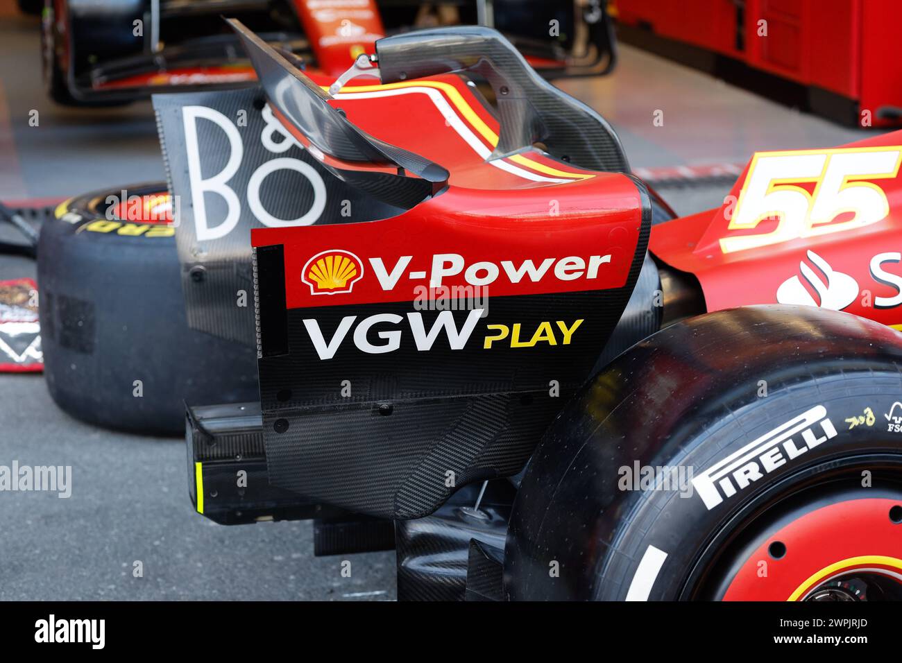 Scuderia Ferrari SF-24, mechanical detail, Lower downforce top rear ...