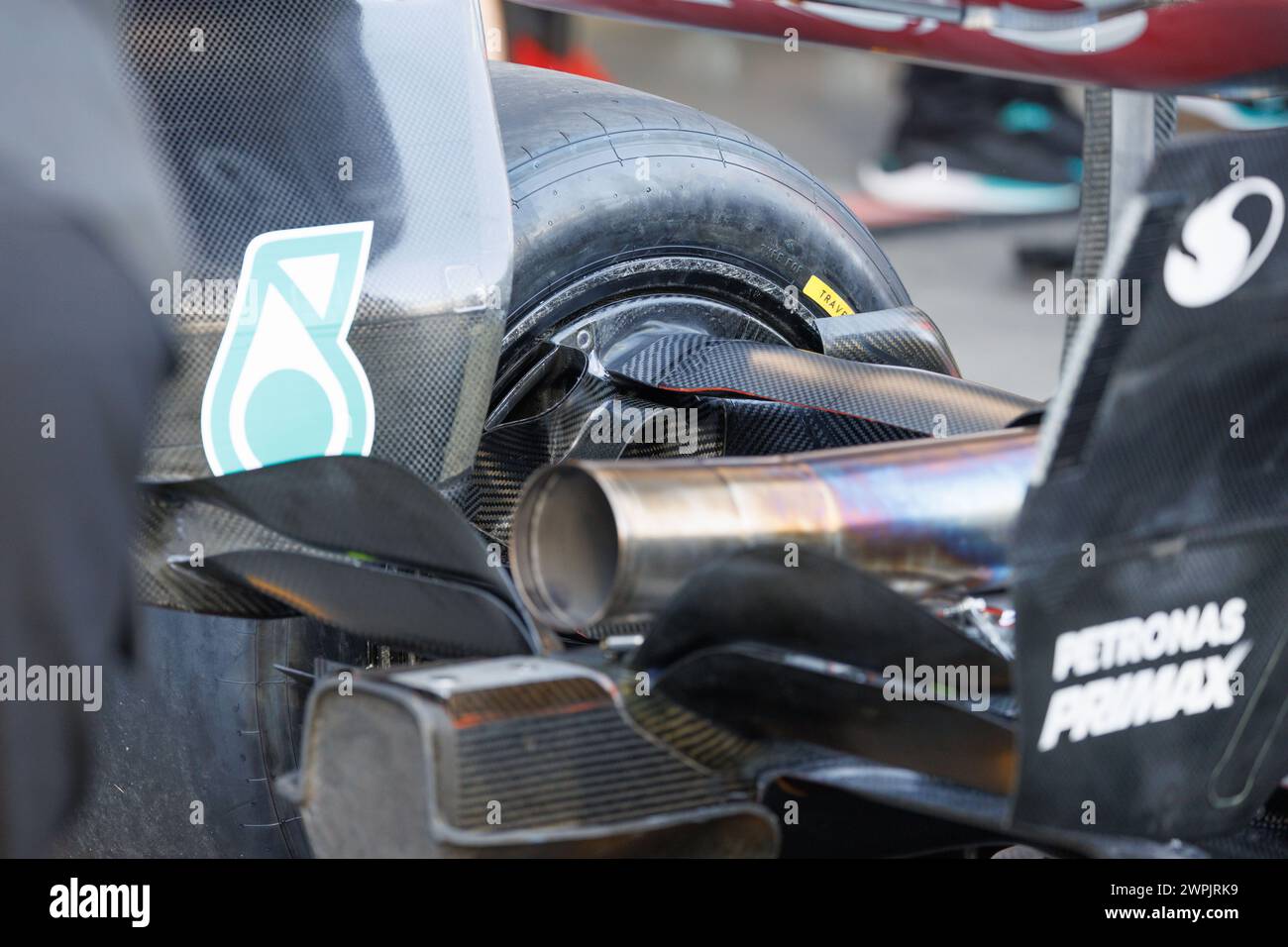 Mercedes AMG F1 Team W15, mechanical detail, Lower deflector rotation ...