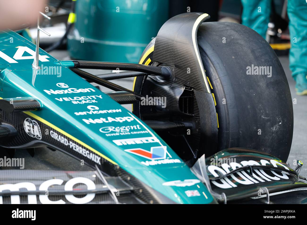 Aston Martin F1 Team AMR23, mechanical detail,Revised scoop shape with ...