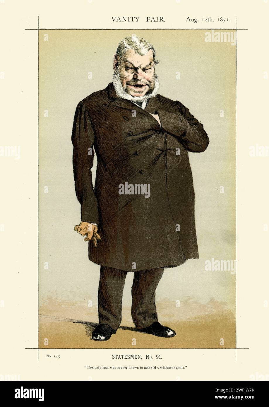 Victorian caricature of John Locke (MP), an English barrister, author ...