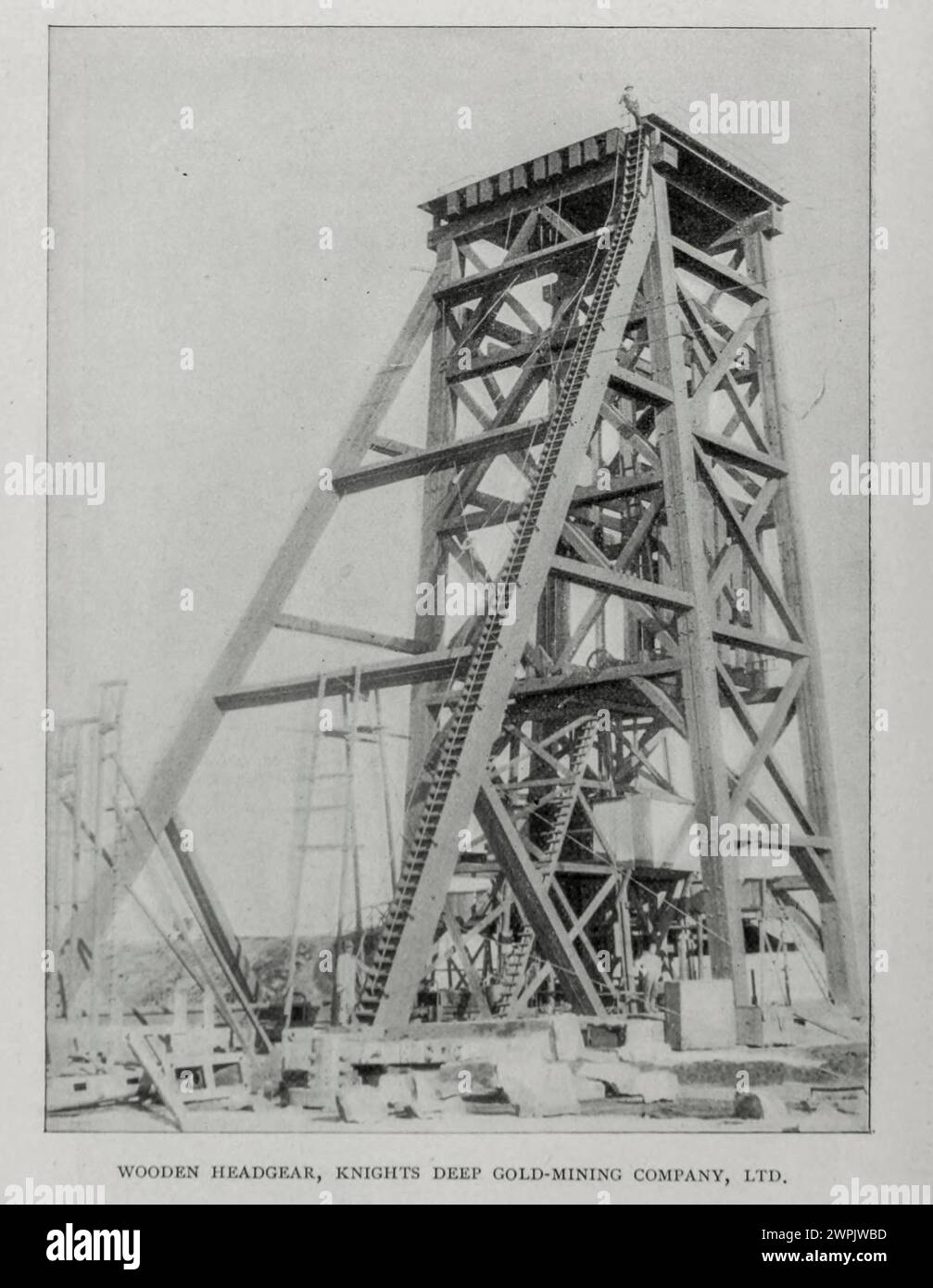 Wooden Headgear Knights Gold-Mining Company, Witwatersrand from the ...