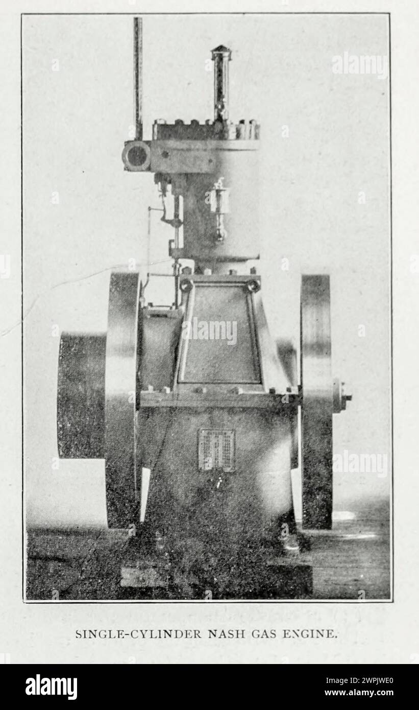 Single cylinder Nash Gas Engine from the Article THE GAS ENGINE IN ...