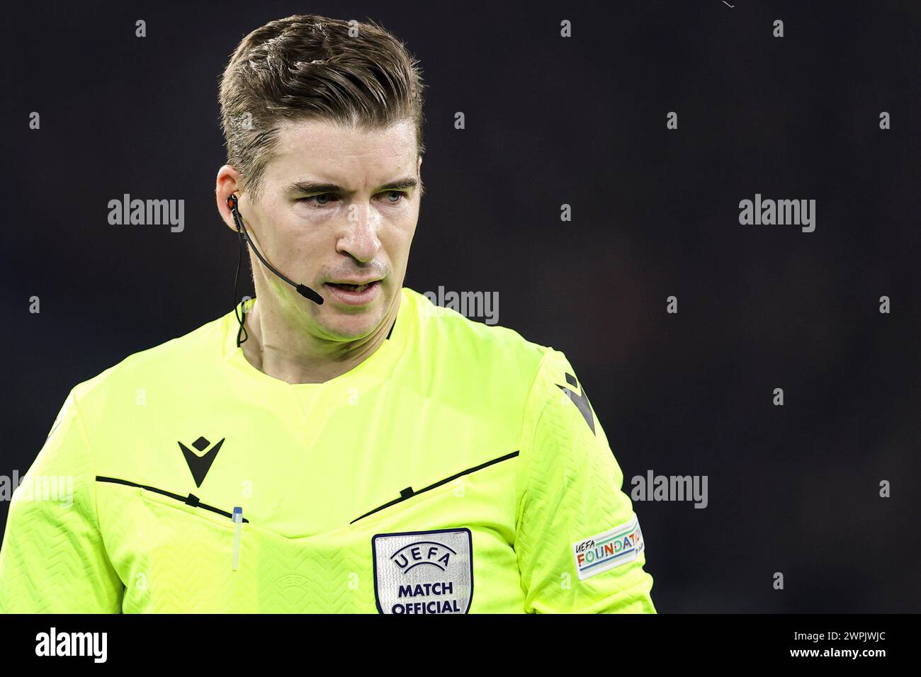 French referee Francois Letexier looks during UEFA Europa League Round ...