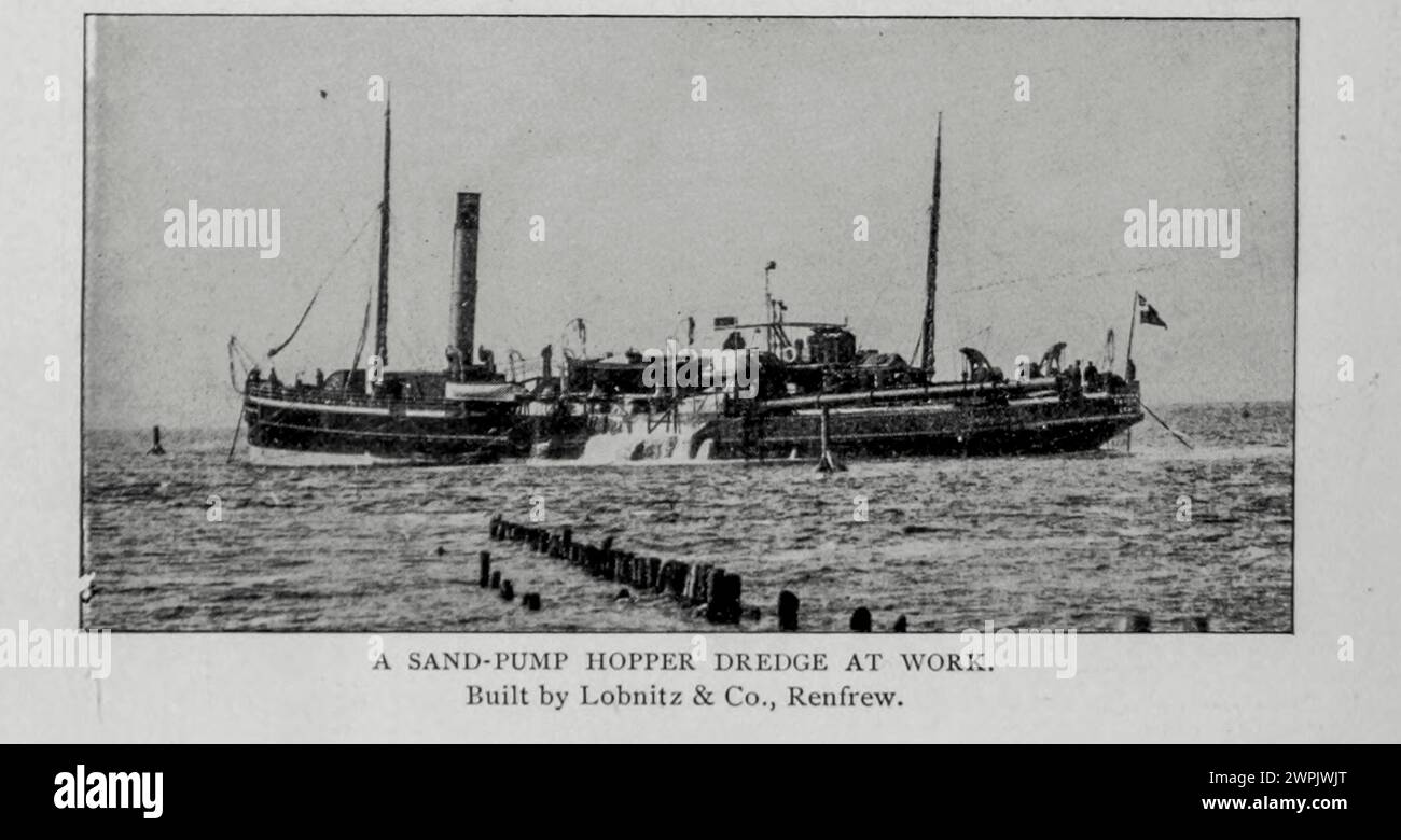 SAND-DUMP HOPPER DREDGE at work from the Article EUROPEAN SEA-GOING ...