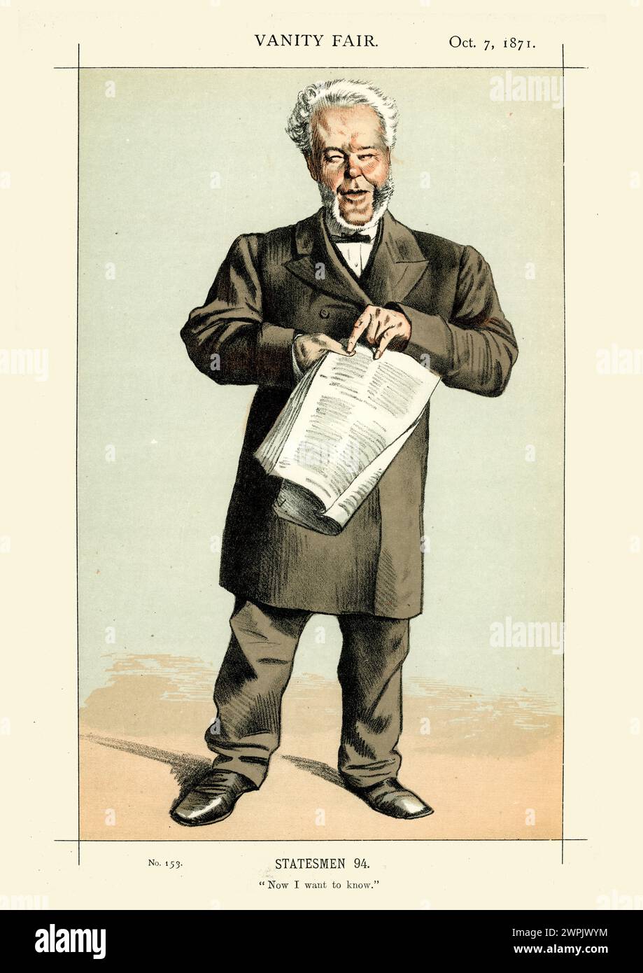 Victorian caricature of Andrew Lusk, a Scottish born businessman and ...