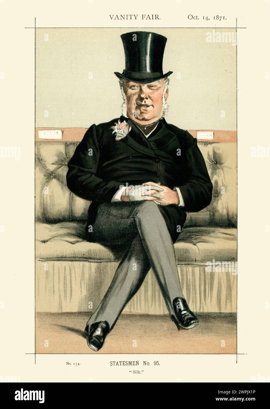 Victorian caricature of Henry William Eaton, 1st Baron Cheylesmore, a ...