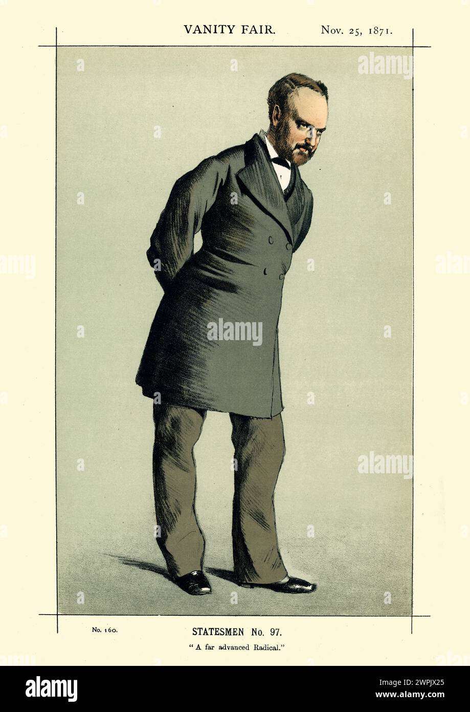 Victorian caricature of Sir Charles Wentworth Dilke, 2nd Baronet, an ...