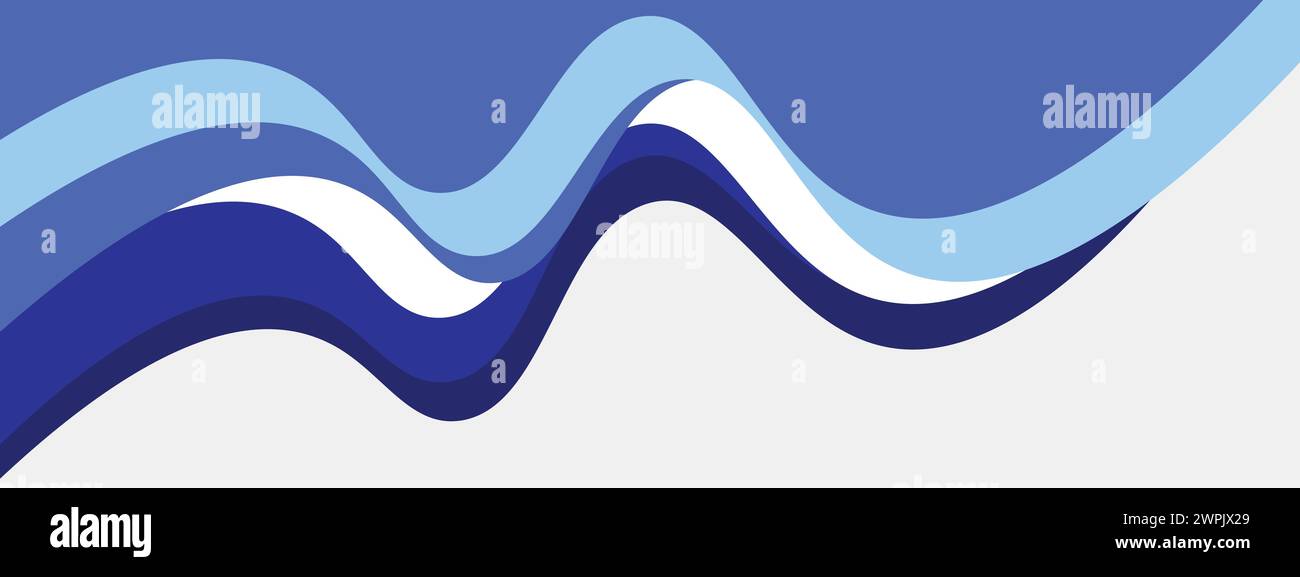 Abstract blue gradient banner template with dynamic background curve ...
