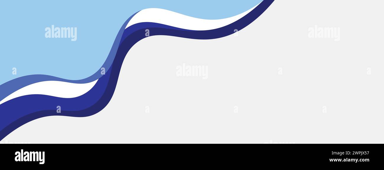 Abstract blue gradient banner template with dynamic background curve ...