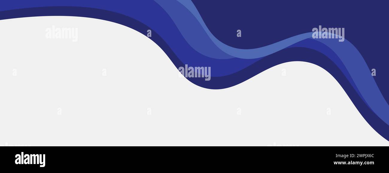 Abstract blue gradient banner template with dynamic background curve ...