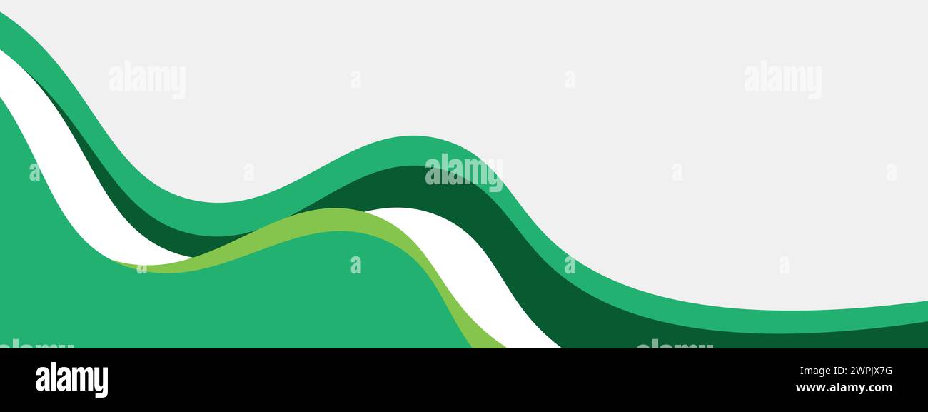 Abstract dark green gradient banner template with dynamic background ...