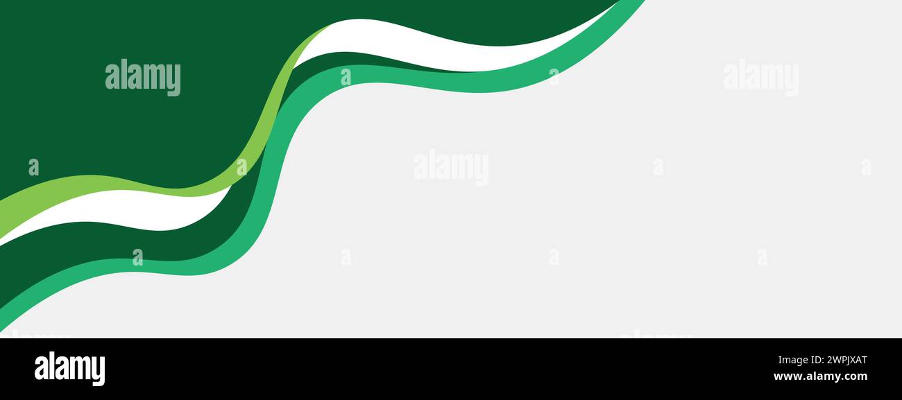 Abstract dark green gradient banner template with dynamic background ...