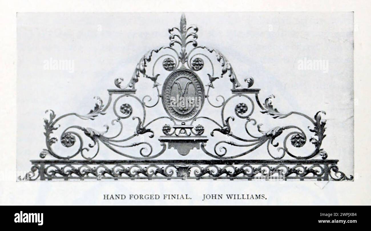 HAND FORGED FINIAL. JOHN WILLIAMS. from the Article ARCHITECTURAL ...