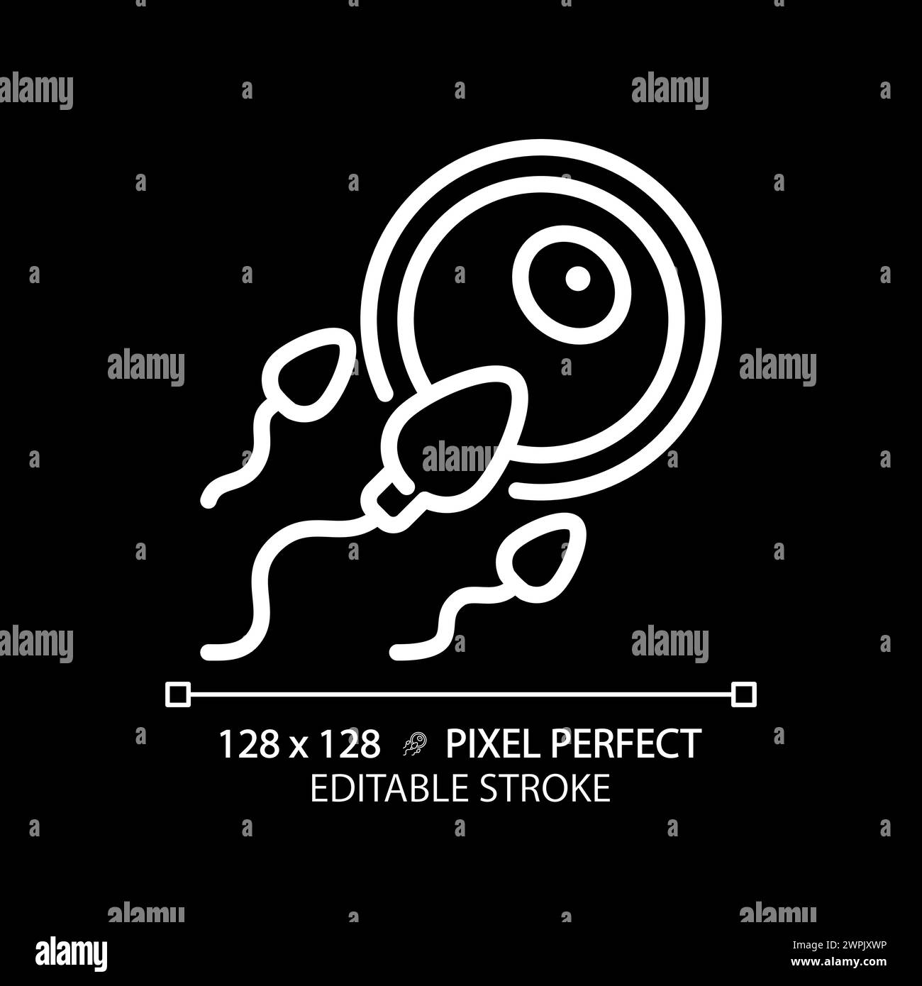 Fertilization white linear icon for dark theme Stock Vector Image & Art ...