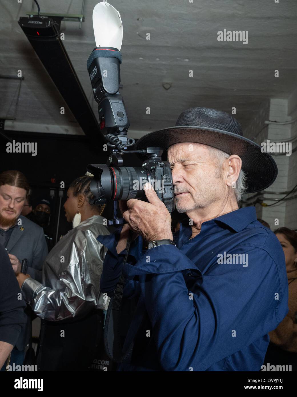 New York, USA. 07th Mar, 2024. Bill Murray "plays" photographer as he ...