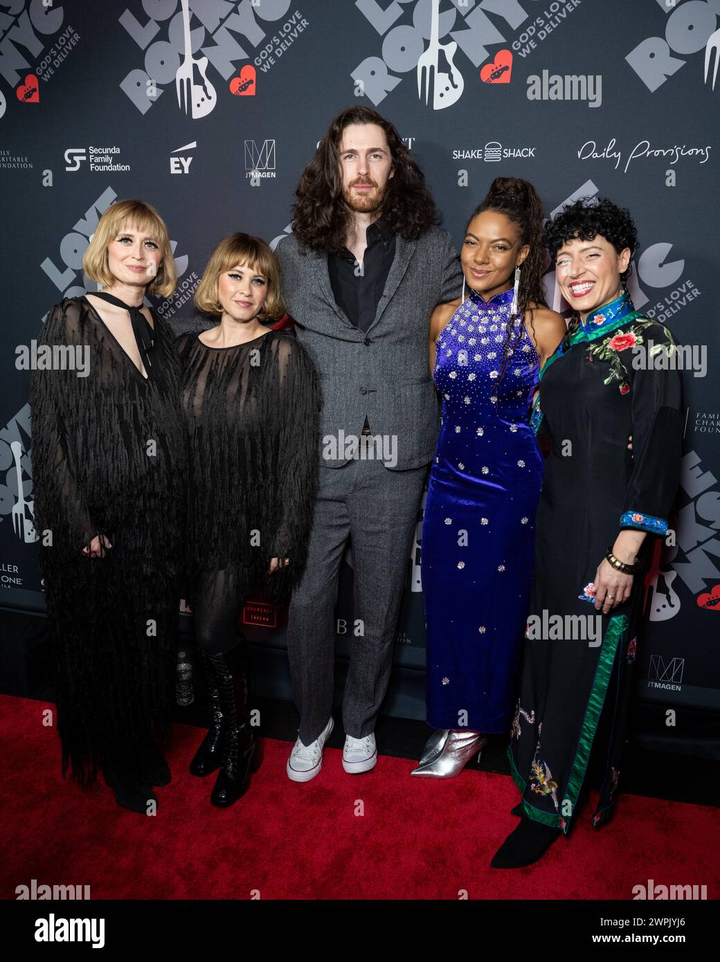 New York, USA. 07th Mar, 2024. (L-R) Holly Laessig and Jess Wolfe of Lucius, Hozier, Allison ...