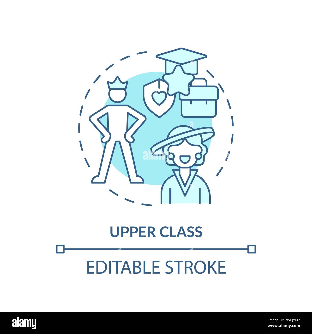 Upper class soft blue concept icon Stock Vector Image & Art - Alamy