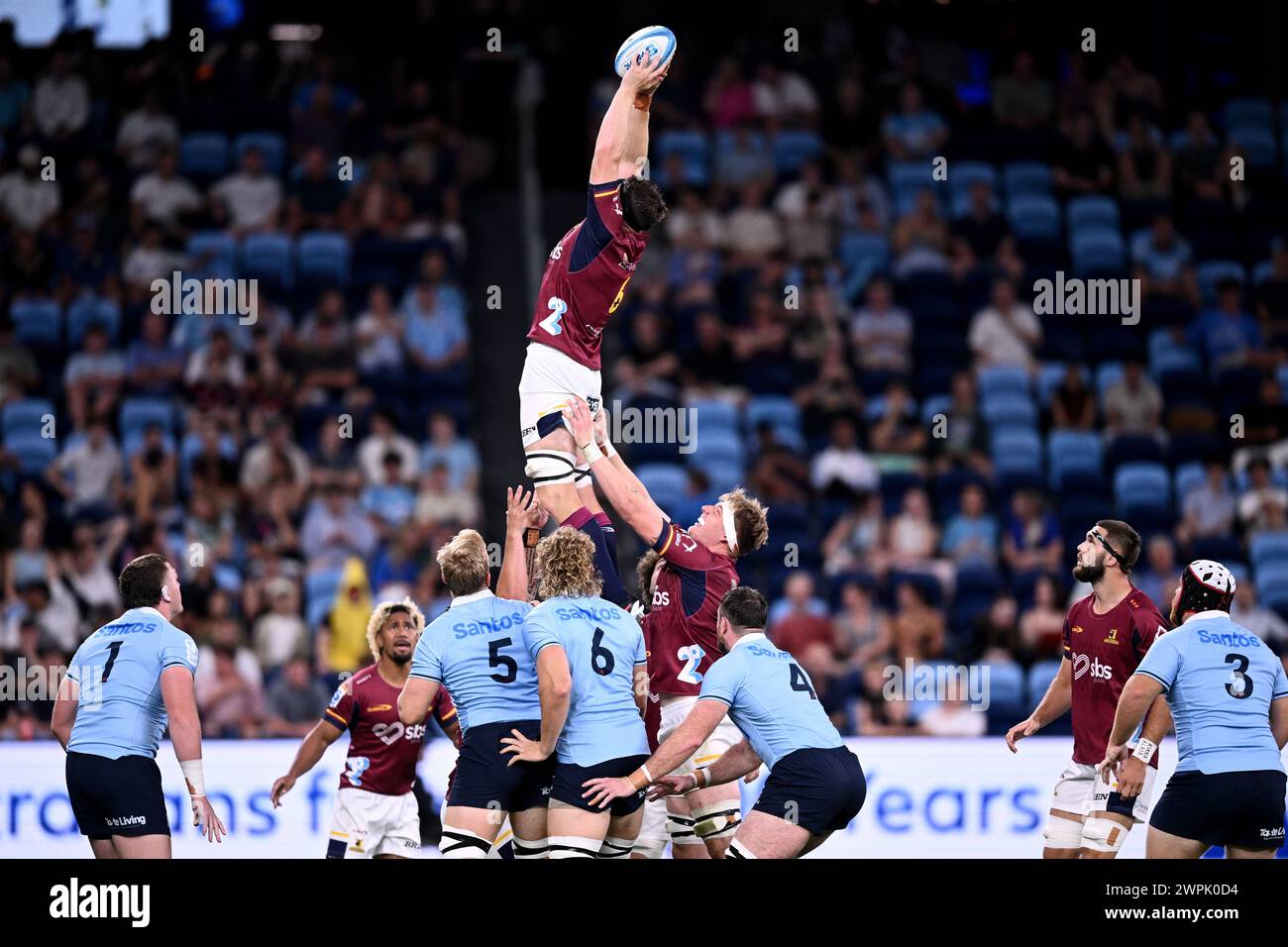 Sydney, Australia. 08th Mar, 2024. Tom Sanders of the Highlanders takes ...
