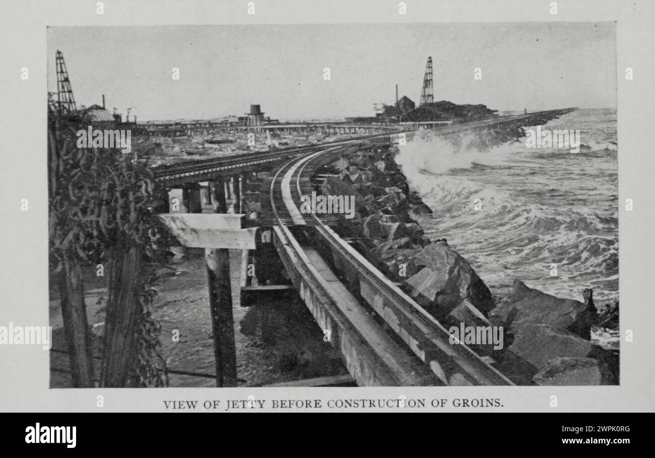 VIEW OF JETTY BEEORE CONSTRUCTION OF GROINS. from the Article AN ...
