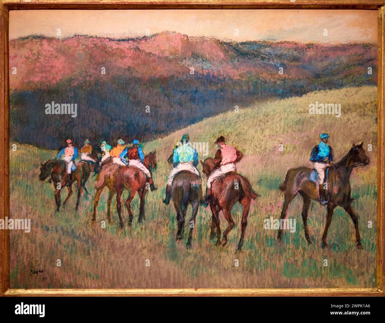 "Race Horses in a Landscape", 1894, Edgar Degas (1834-1917), Thyssen ...
