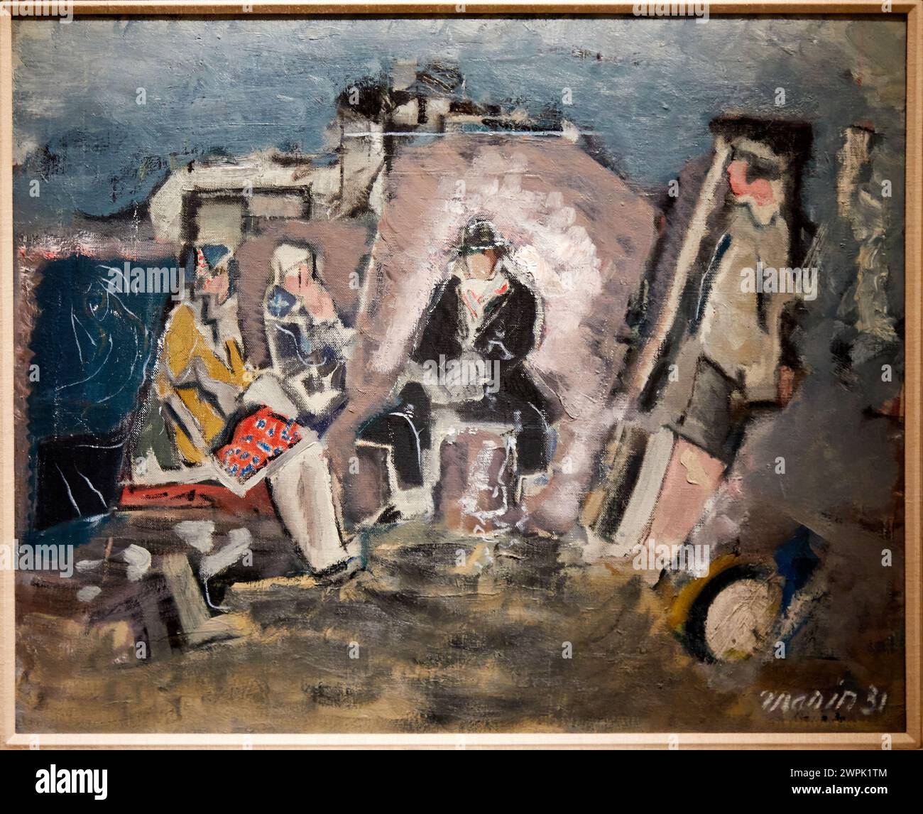 "Figures in a Waiting Room", 1931, John Marin (1870-1953), Thyssen ...