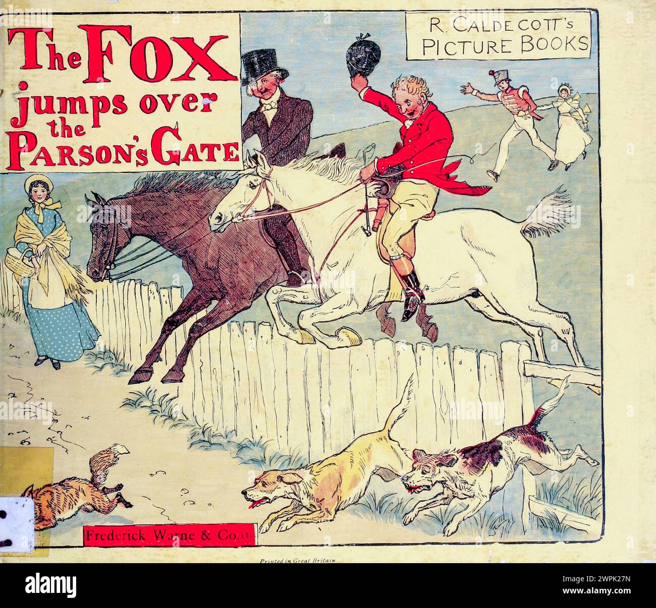 The fox jumps over the parson's gate by Randolph Caldecott Stock Photo ...