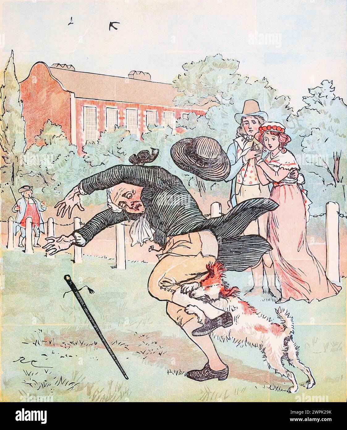 Mad Dog a poem by Oliver Goldsmith illustrated by Randolph Caldecott ...