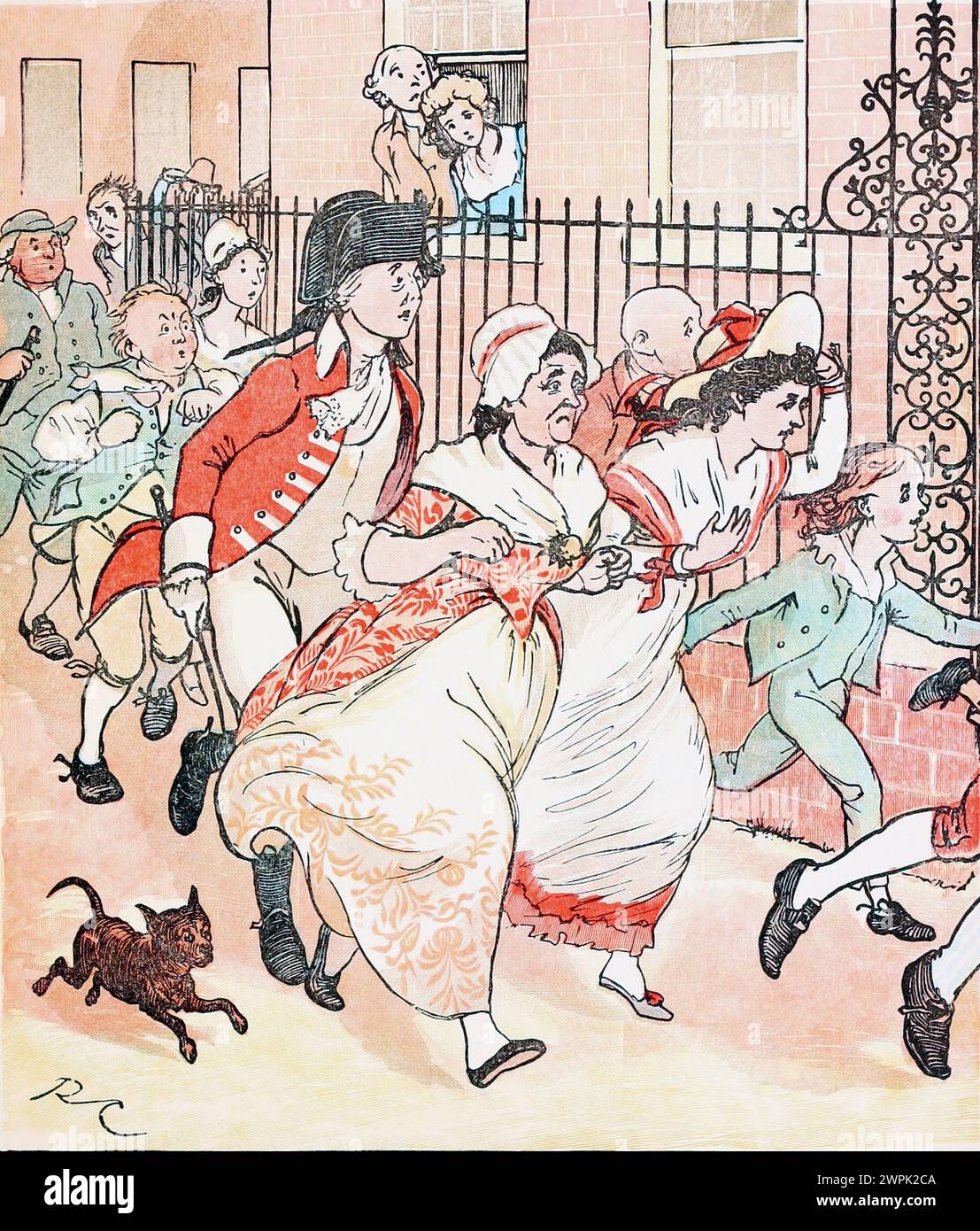 Mad Dog a poem by Oliver Goldsmith illustrated by Randolph Caldecott ...