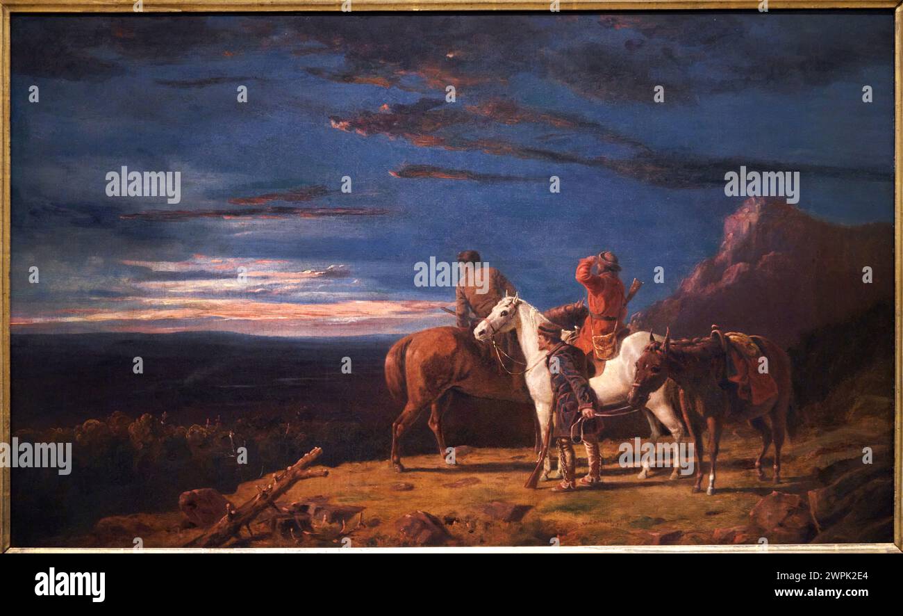 William Tylee Ranney, (1813-1857), The Scouting Party, 1851 Stock Photo ...