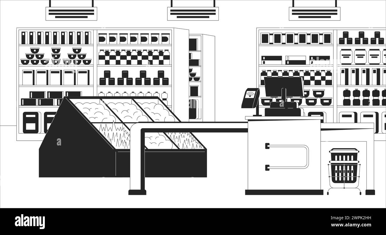 Supermarket shopping check out Stock Vector Images - Alamy