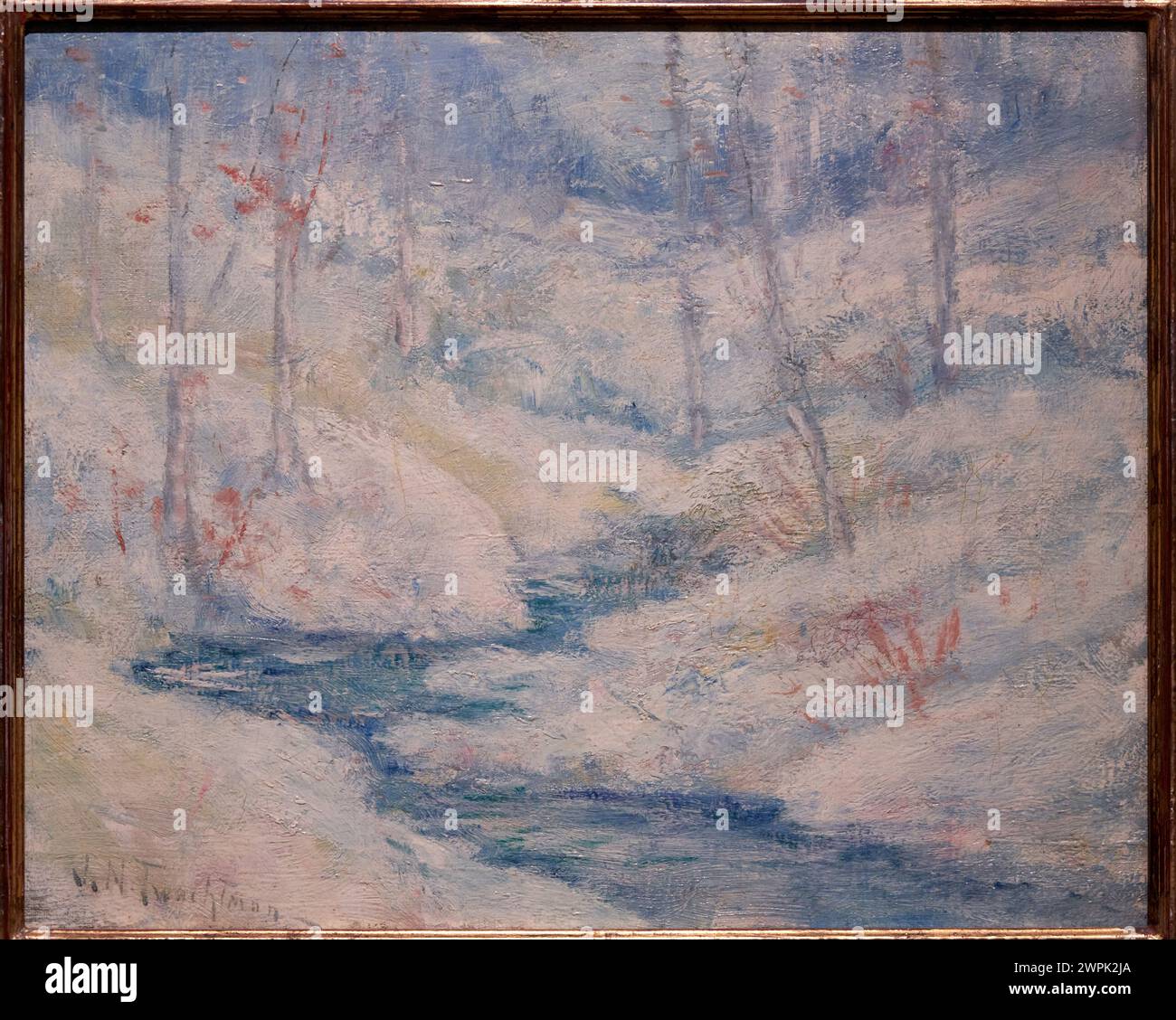John Henry Twachtman, (1853-1902), Snow Scene, Hacia 1890-1895 Stock ...