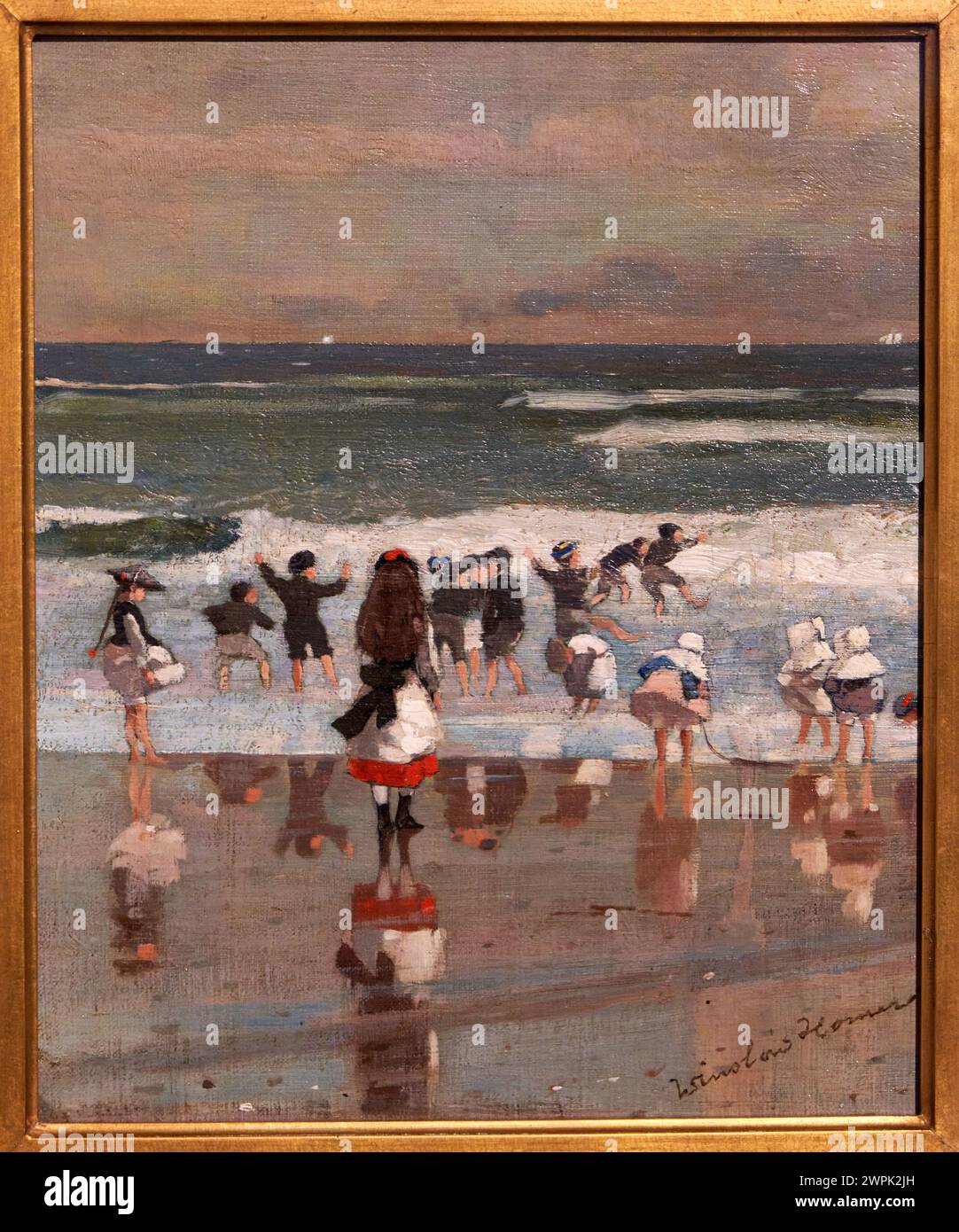 Winslow Homer, (1836-1910), Beach Scene, Hacia 1869 Stock Photo - Alamy