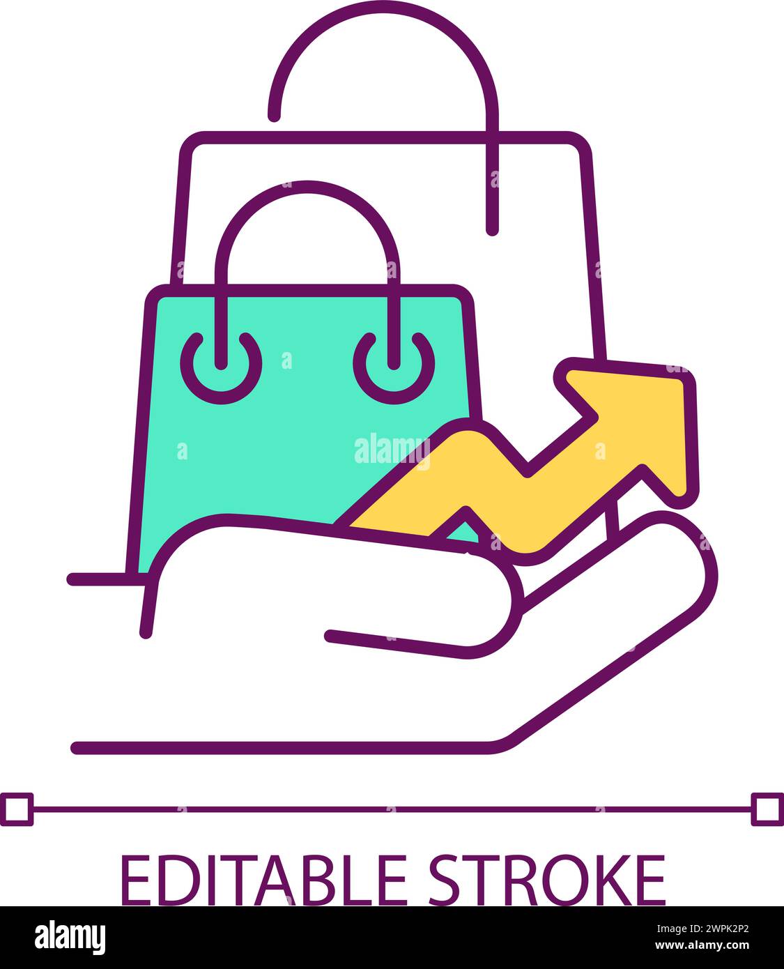 Greater overall supply of goods and services RGB color icon Stock ...