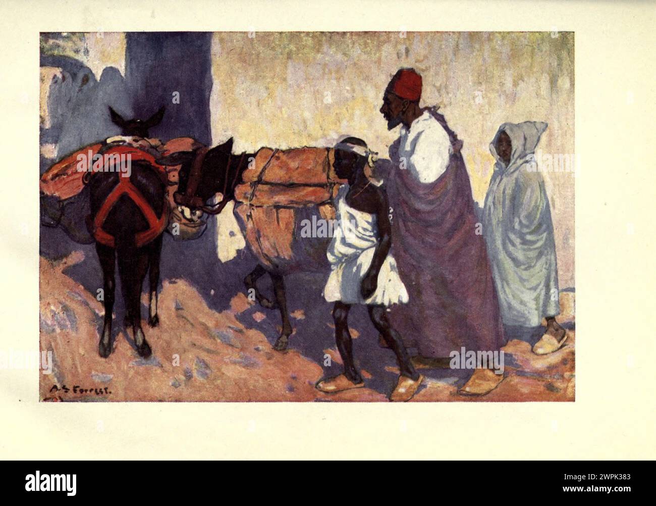 On the Road to the Sok el Abeed Morocco Painted by A. S. (Archibald ...