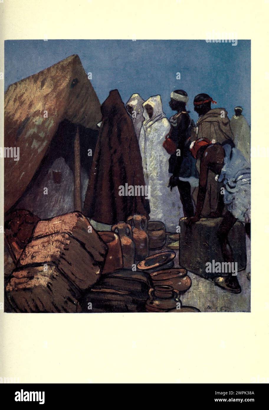 Evening in Camp Morocco Painted by A. S. (Archibald Stevenson) Forrest ...