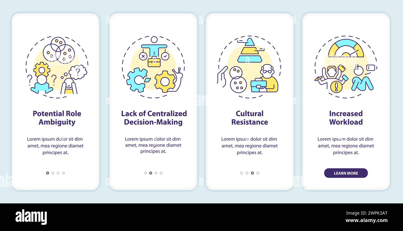 Challenges of holacracy onboarding mobile app screen Stock Vector Image ... Challenges of holacracy onboarding mobile app screen Stock Vector Image ...