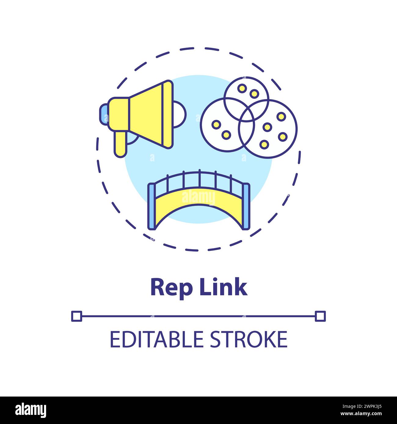 Rep link multi color concept icon Stock Vector Image & Art - Alamy