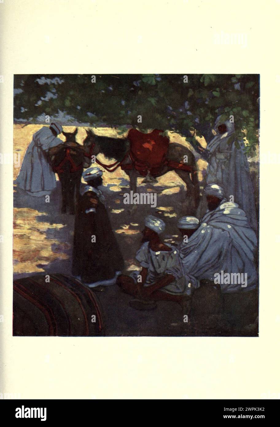 The Mid-day Halt Morocco Painted by A. S. (Archibald Stevenson) Forrest ...