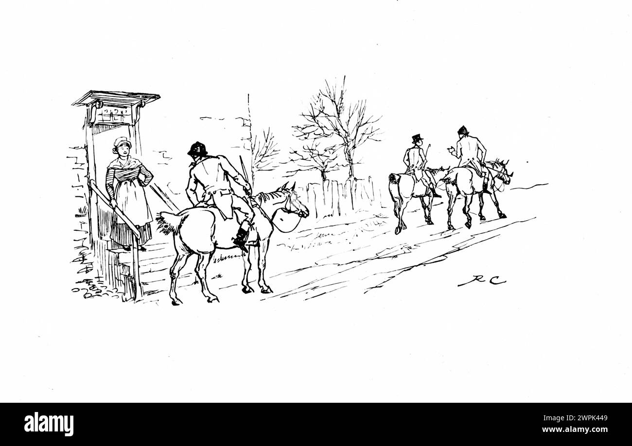 The fox jumps over the parson's gate by Randolph Caldecott Stock Photo ...