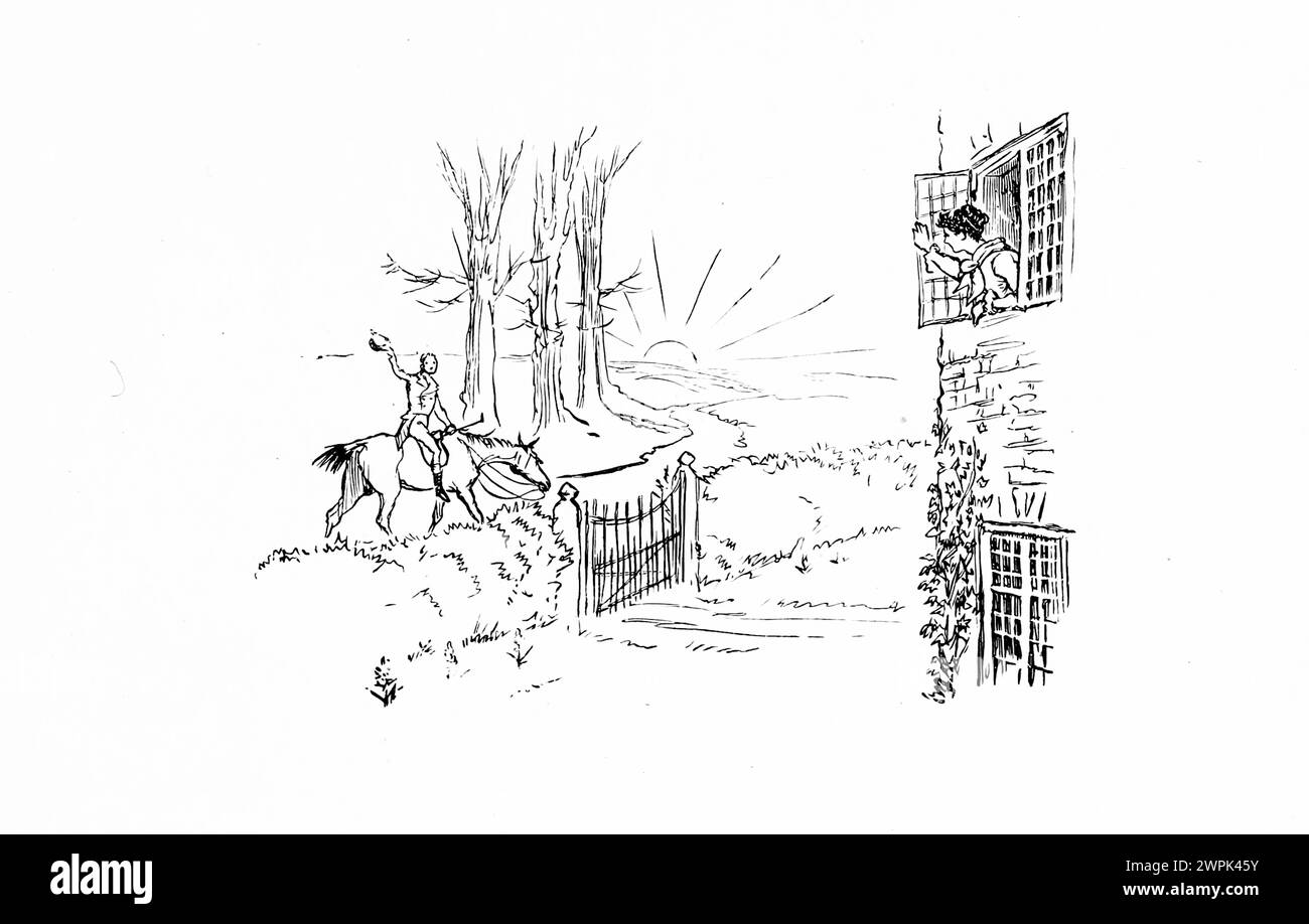 The fox jumps over the parson's gate by Randolph Caldecott Stock Photo ...