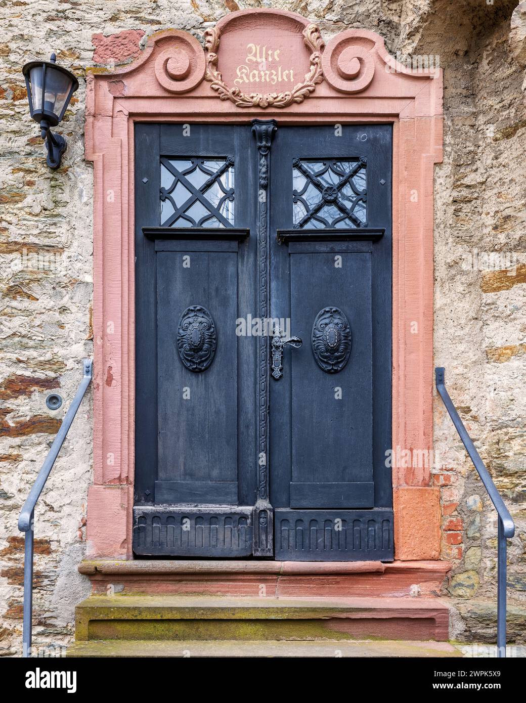 Beautiful old colorful wooden door Stock Photo - Alamy