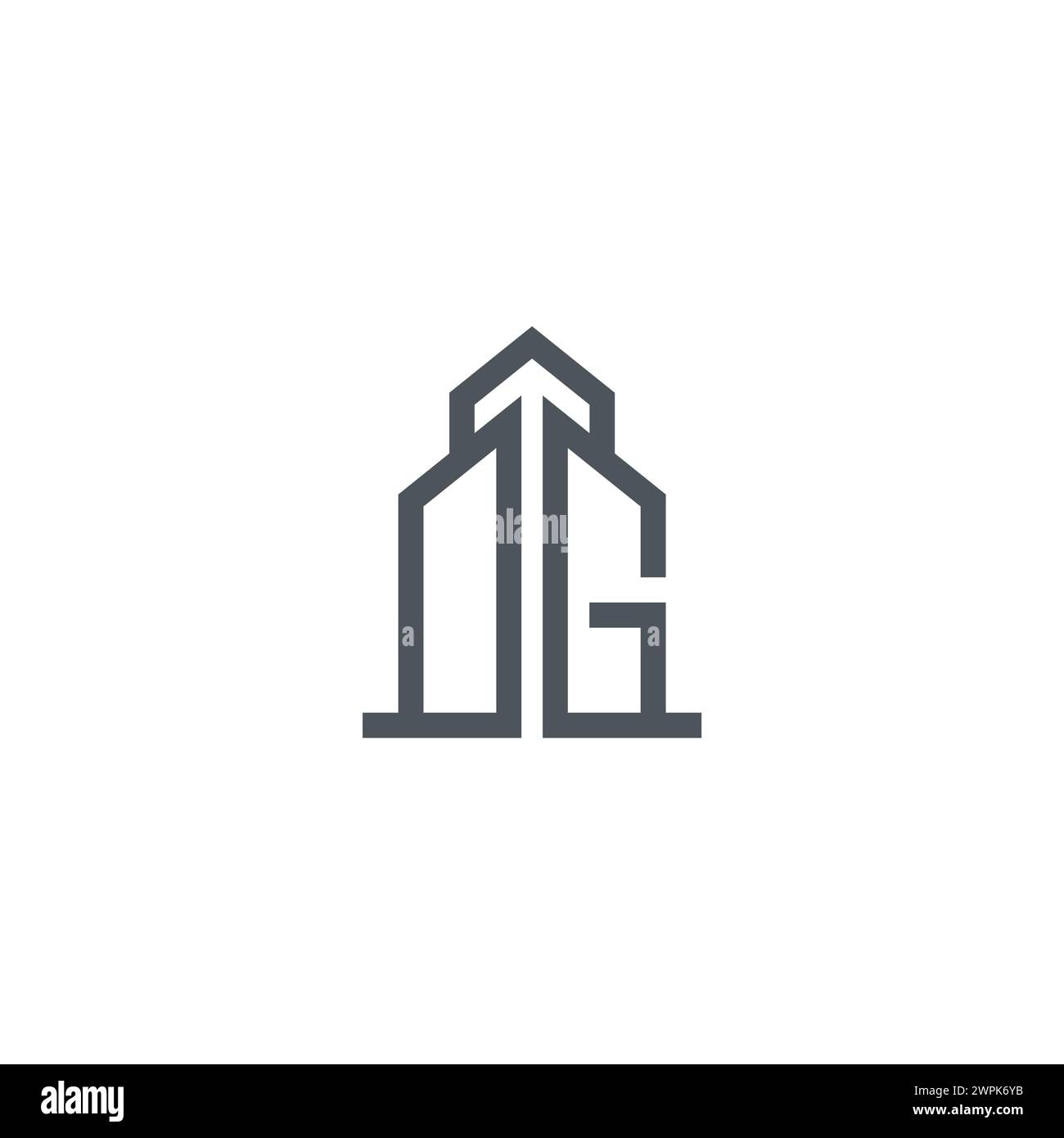 OG Building Logo. OG Town logo Stock Vector Image & Art - Alamy