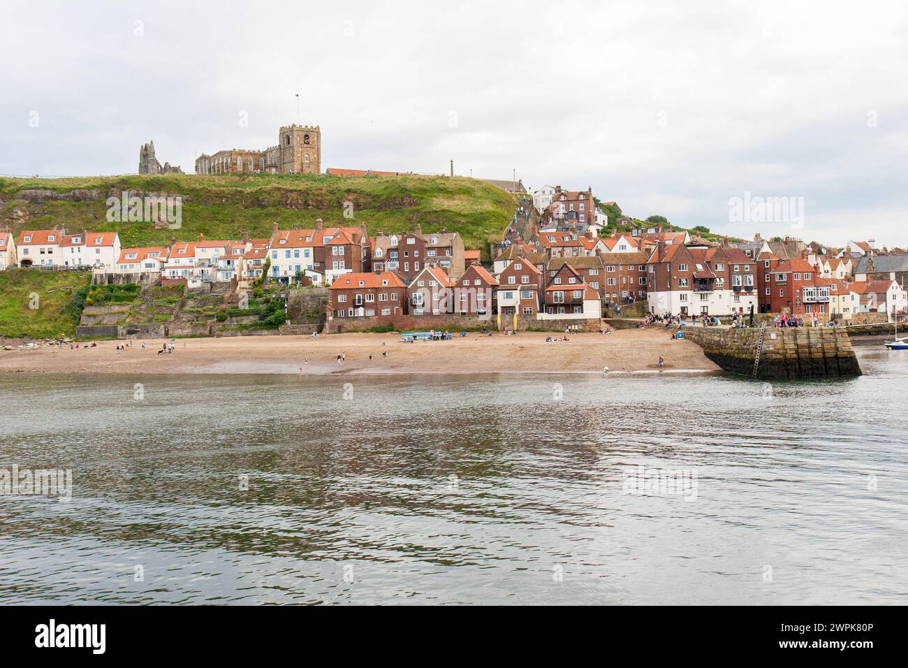 Whitby Abbey and Whitby harbour Stock Photo - Alamy