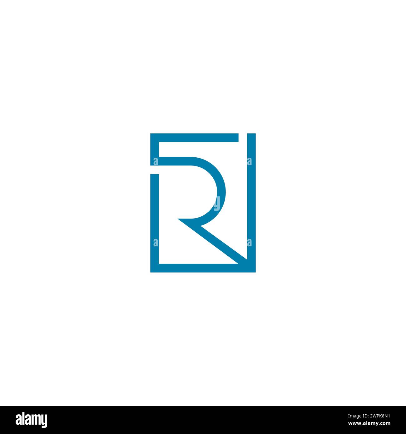 R Line Logo. Letter R Icon Stock Vector Image & Art - Alamy