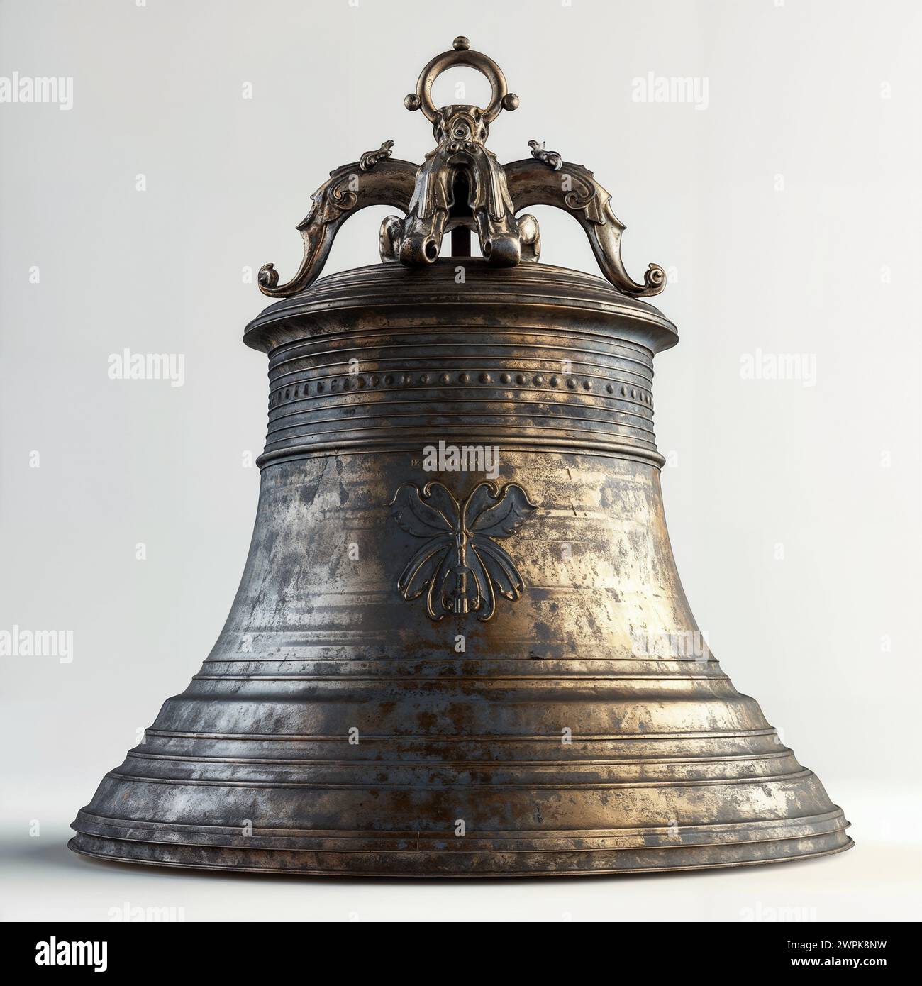 Church bell with detailed metalic structure Stock Photo - Alamy