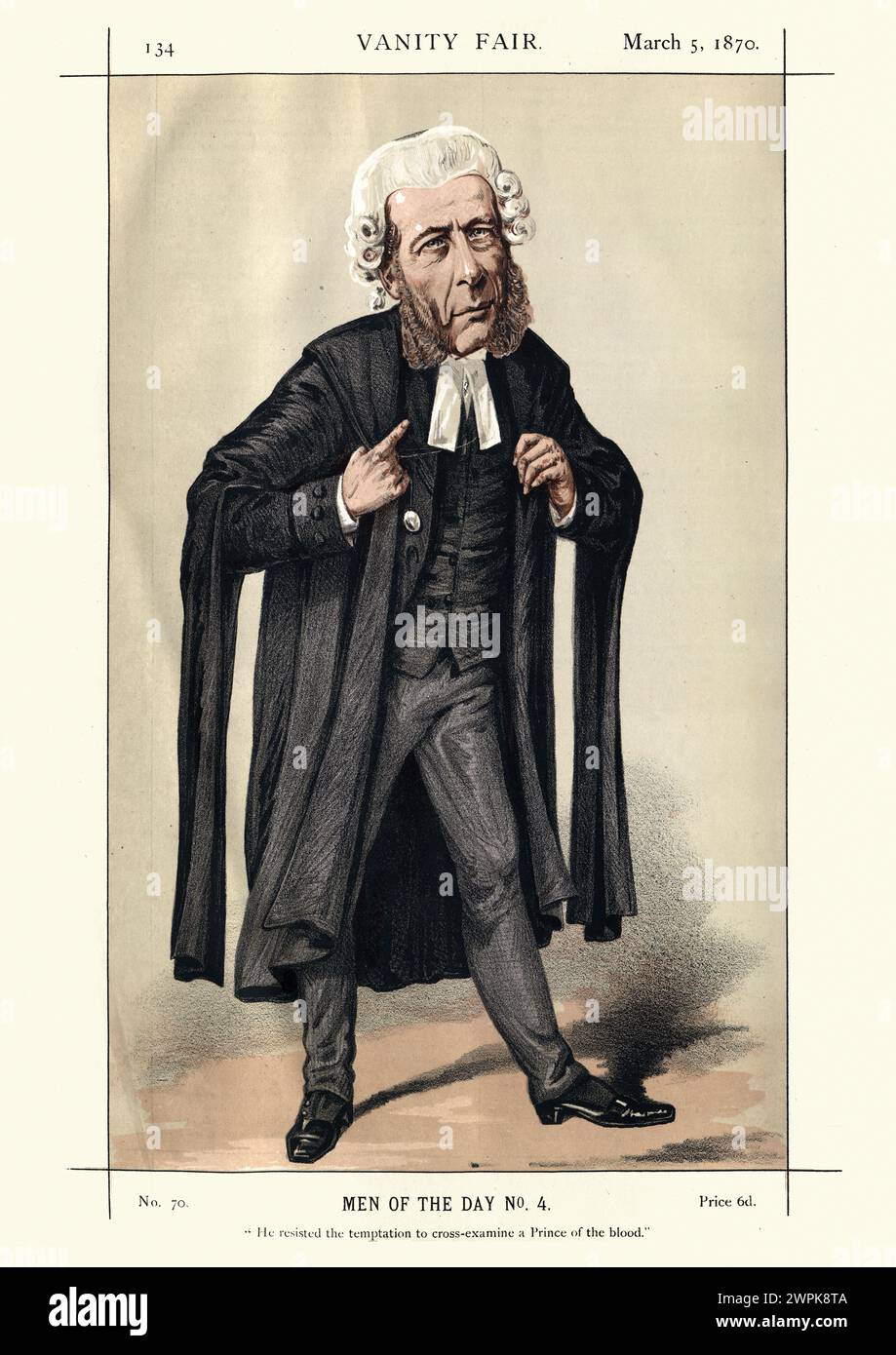 Vintage engraving of William Ballantine. He resisted the temptation to ...