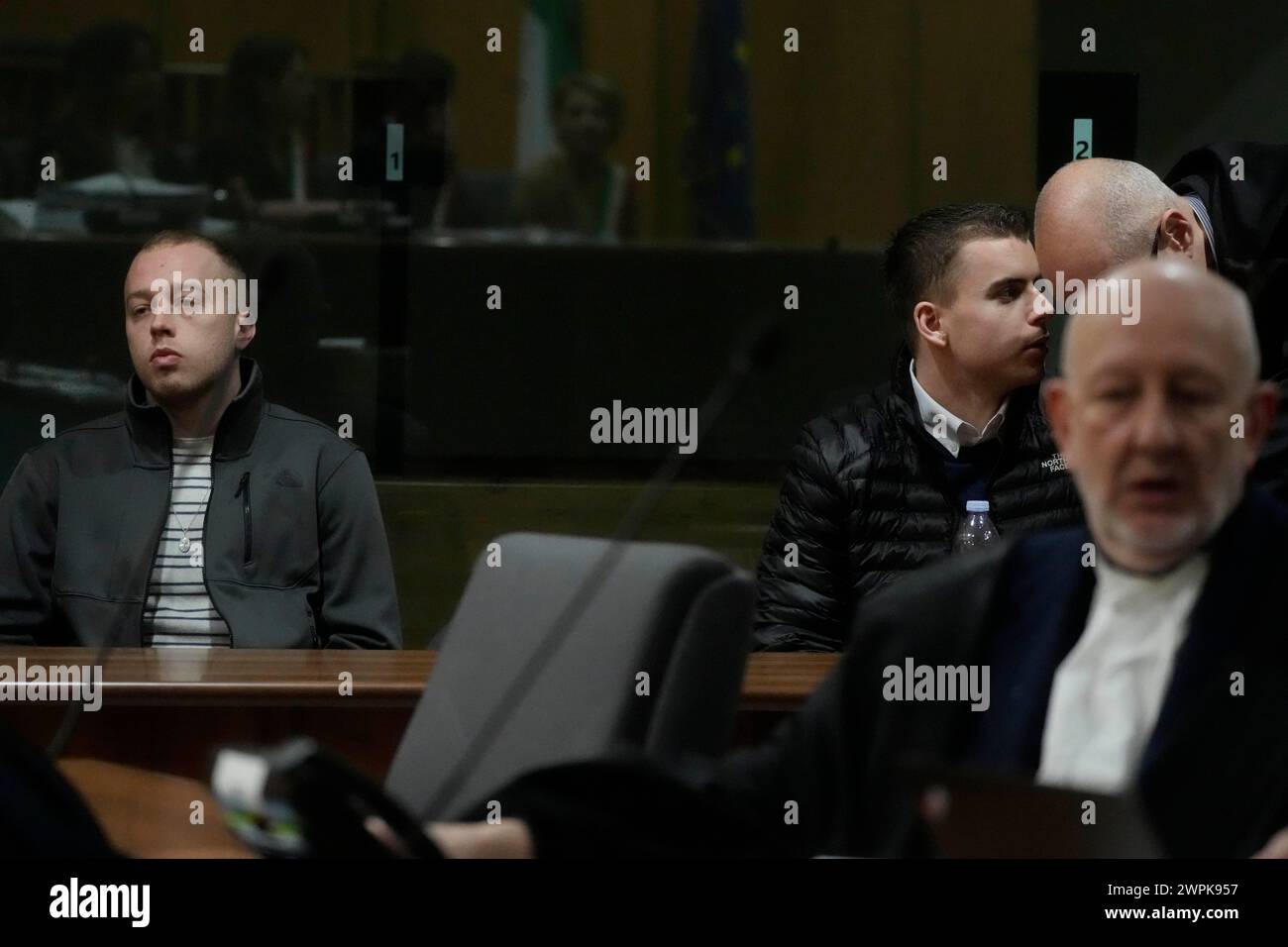 Gabriel Natale-Hjorth, right, and Finnegan Lee Elder, attend the appeal ...
