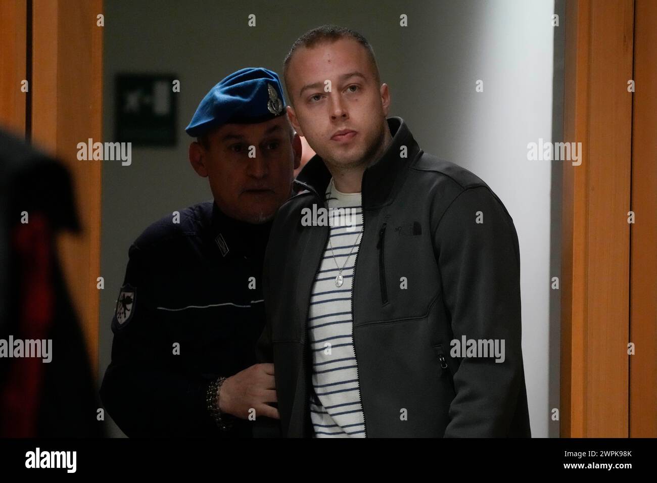 Finnegan Lee Elder, is escorted into the courtroom for the appeal trial ...