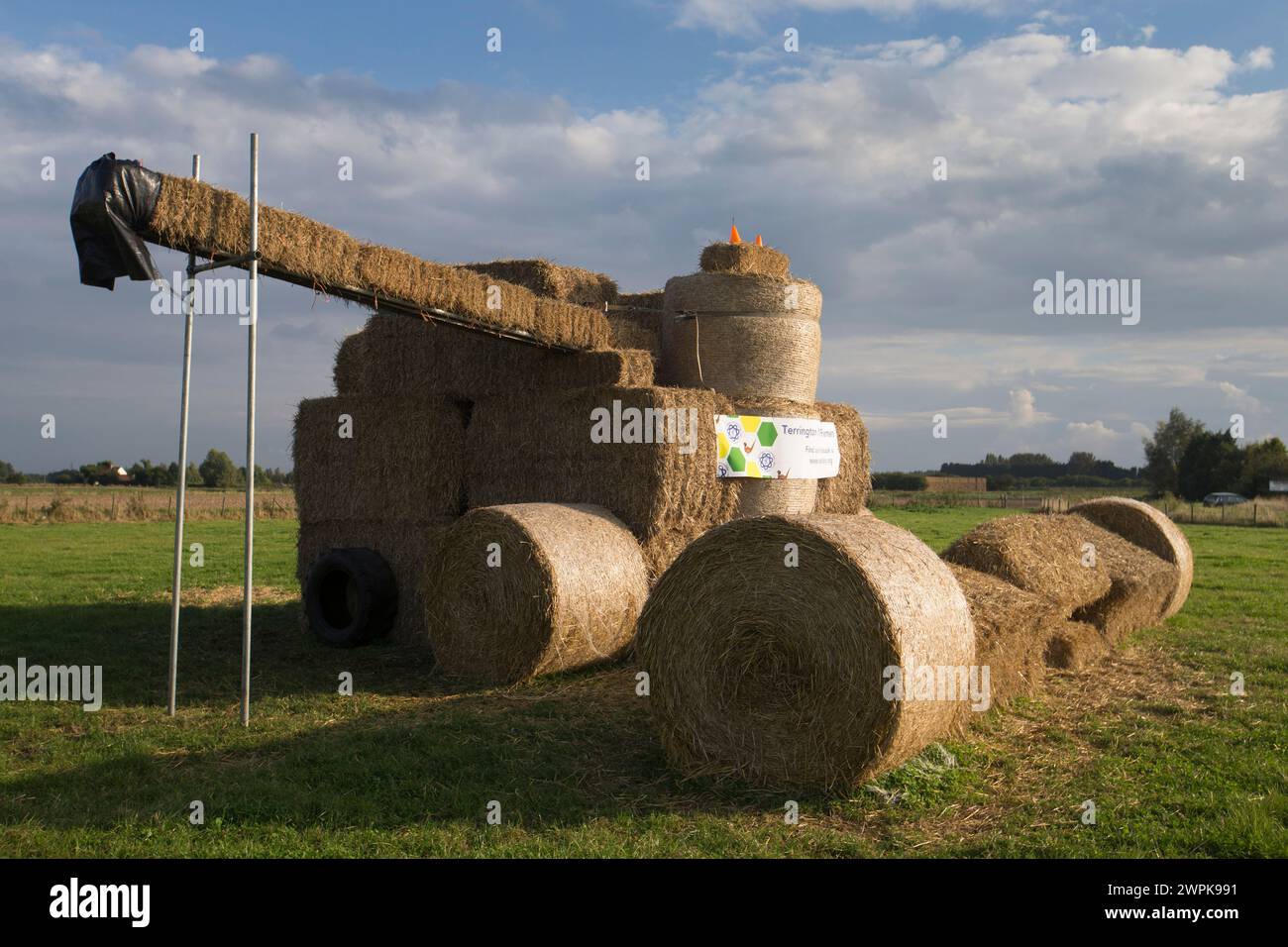 16/09/14 To mark harvest time, a life-size combine harvester made from ...